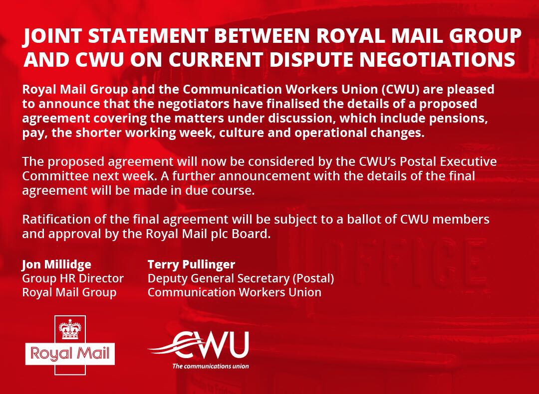 Terry Pullinger speaking about the negotiators agreement that has been ...