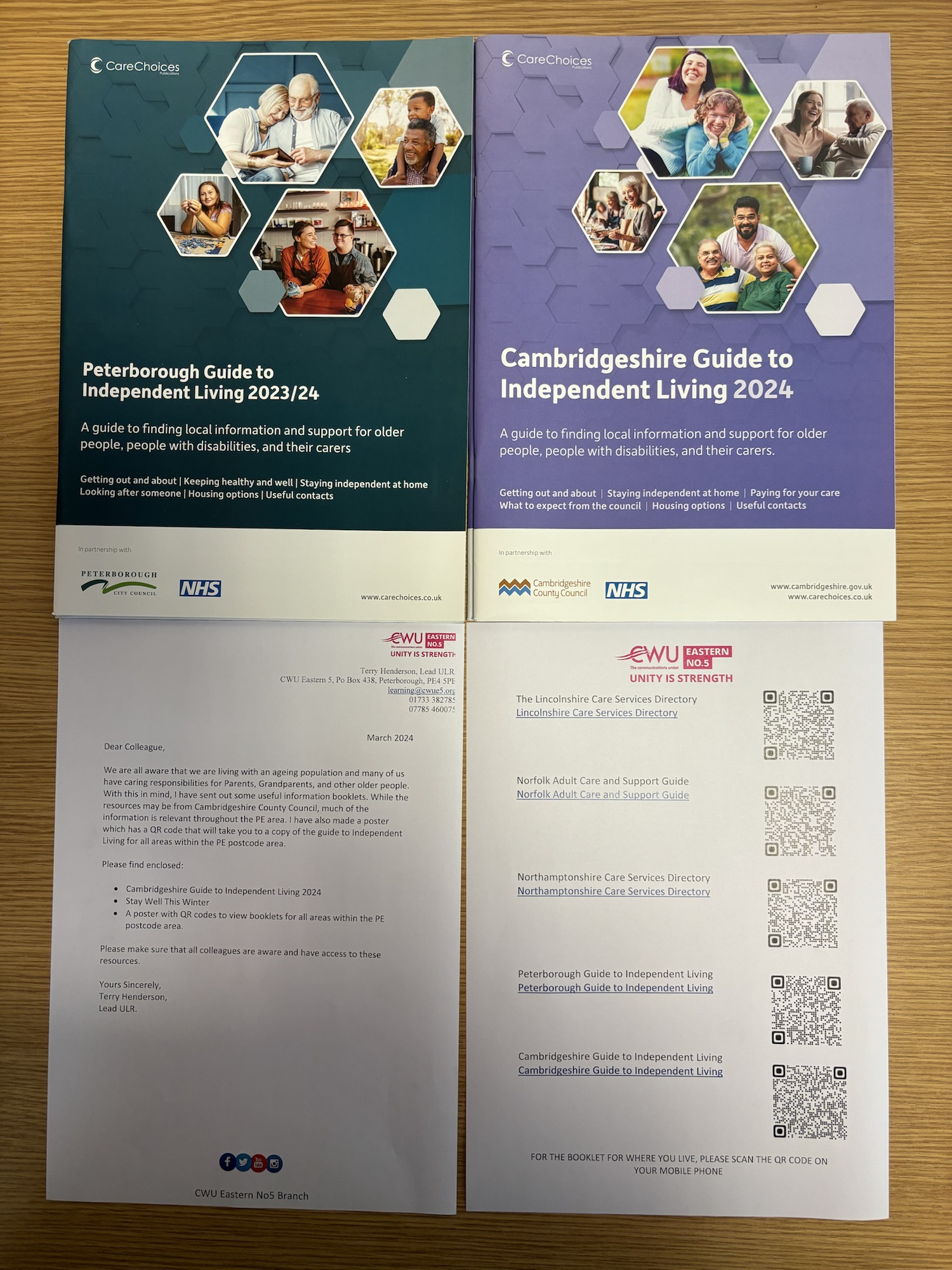 Guide to Independent Living booklets – CWU Eastern No5 Branch